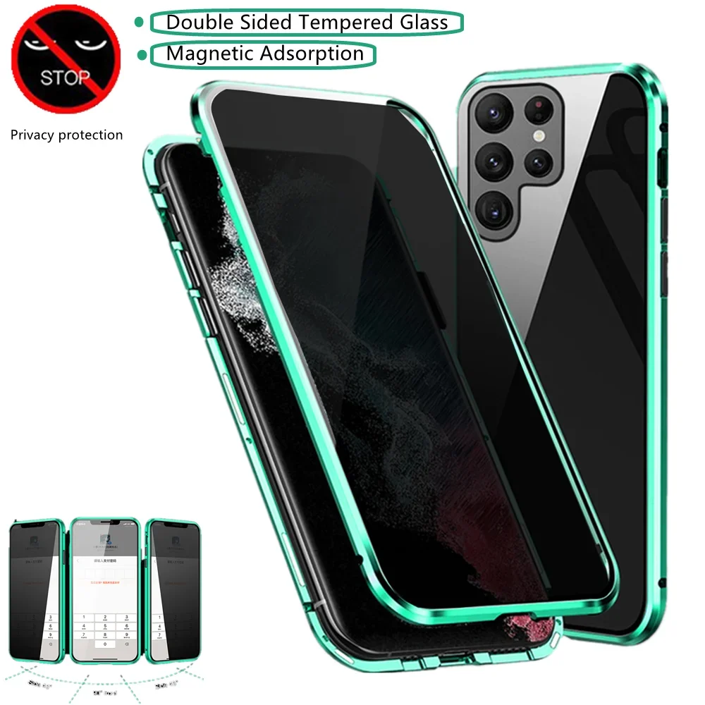 Anti-peeping-Magnetic-Double-Sided-Case-For-Samsung-S24-S23-S22-S21 ...