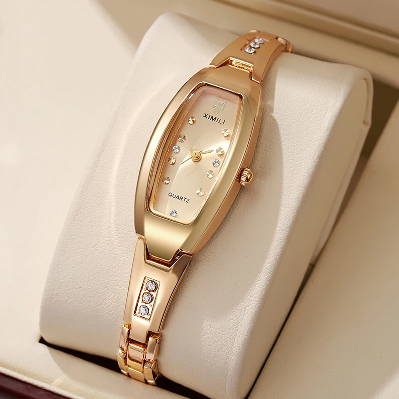 New Simple Elegant Small Women's Watches Luxury Brand Gold Wrist ...