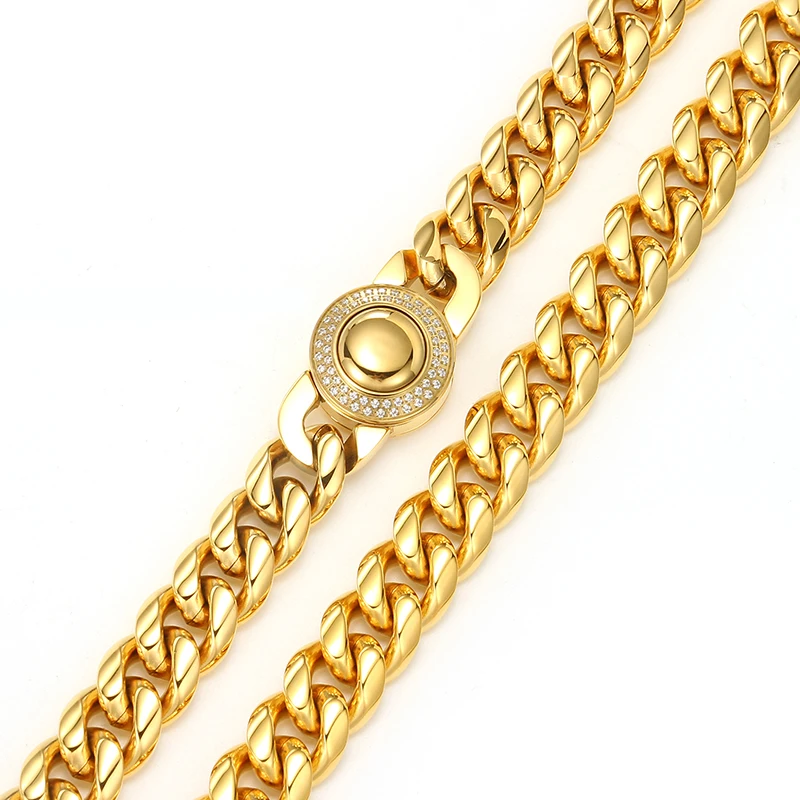2023-New-Cuban-Chain-Link-Neklace-Bracelet-for-Men-Women-Gold-Plated ...