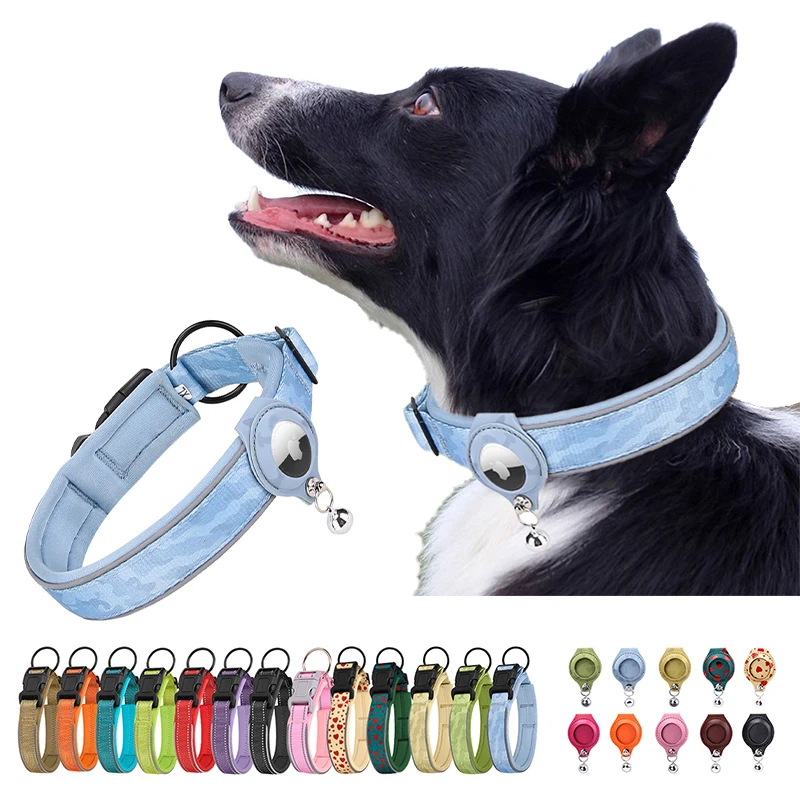 New Removable Locating Pet Collar AirTag Collar Anti-Lost Dog Tracker ...