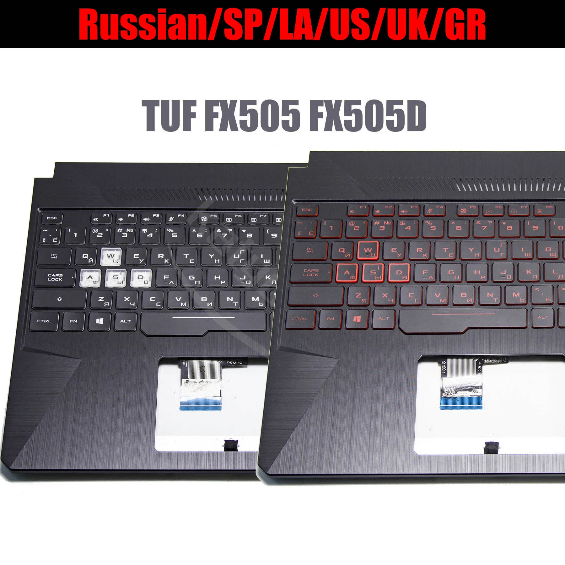 Rus US Spanish Latin UK GR Keyboard For ASUS TUF FX505 FX505D FX505DY ...