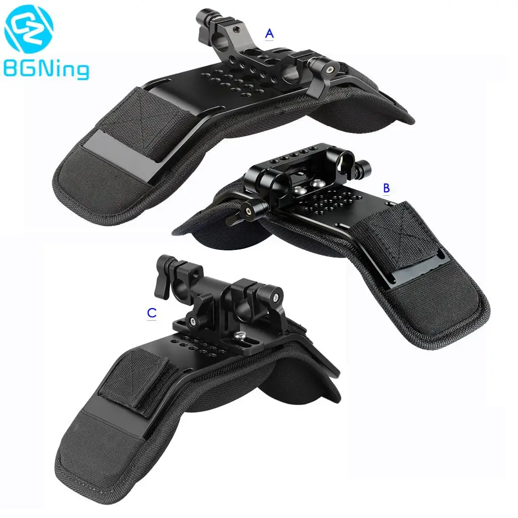 Camera-Steady-Shoulder-Pad-QR-Baseplate-15mm-Rod-Clamp-Holder-Railblock ...