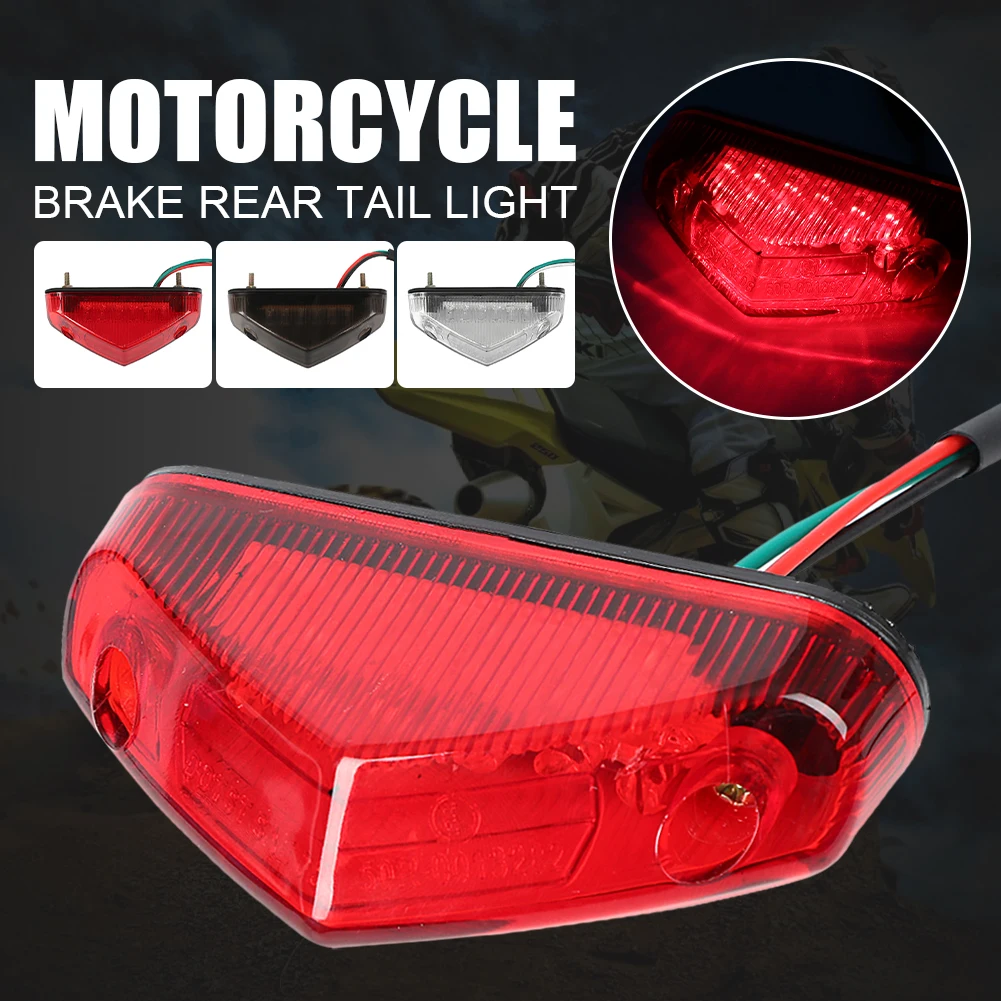 Universal Motorcycle Tail Light Rear Brake Warning Led Lights 12V Moto ...