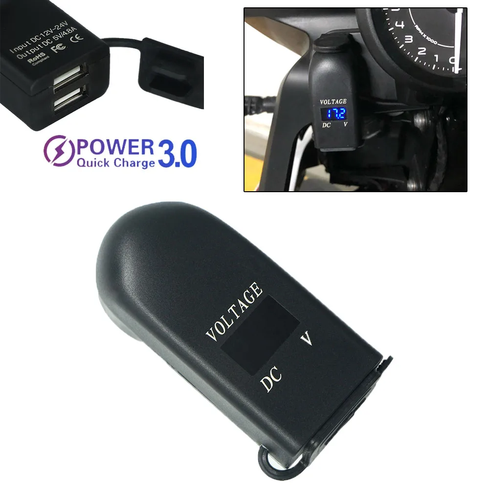 12V-Dual-USB-Charger-Power-Adapter-Hella-DIN-Socket-For-BMW-F800R ...