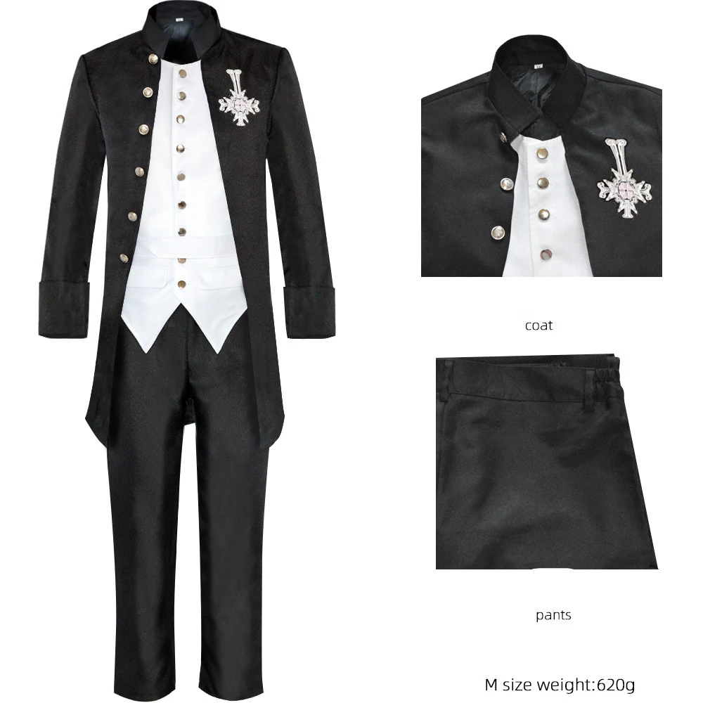 Anime-Skull-Ghost-Cosplay-Costume-Band-Cross-Brooch-Costume-Halloween ...