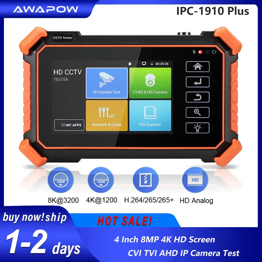 Awapow-4-Inch-CCTV-Tester-IPC-1910-Plus-CCTV-IP-Cameras-Tester-8MP-CVI ...