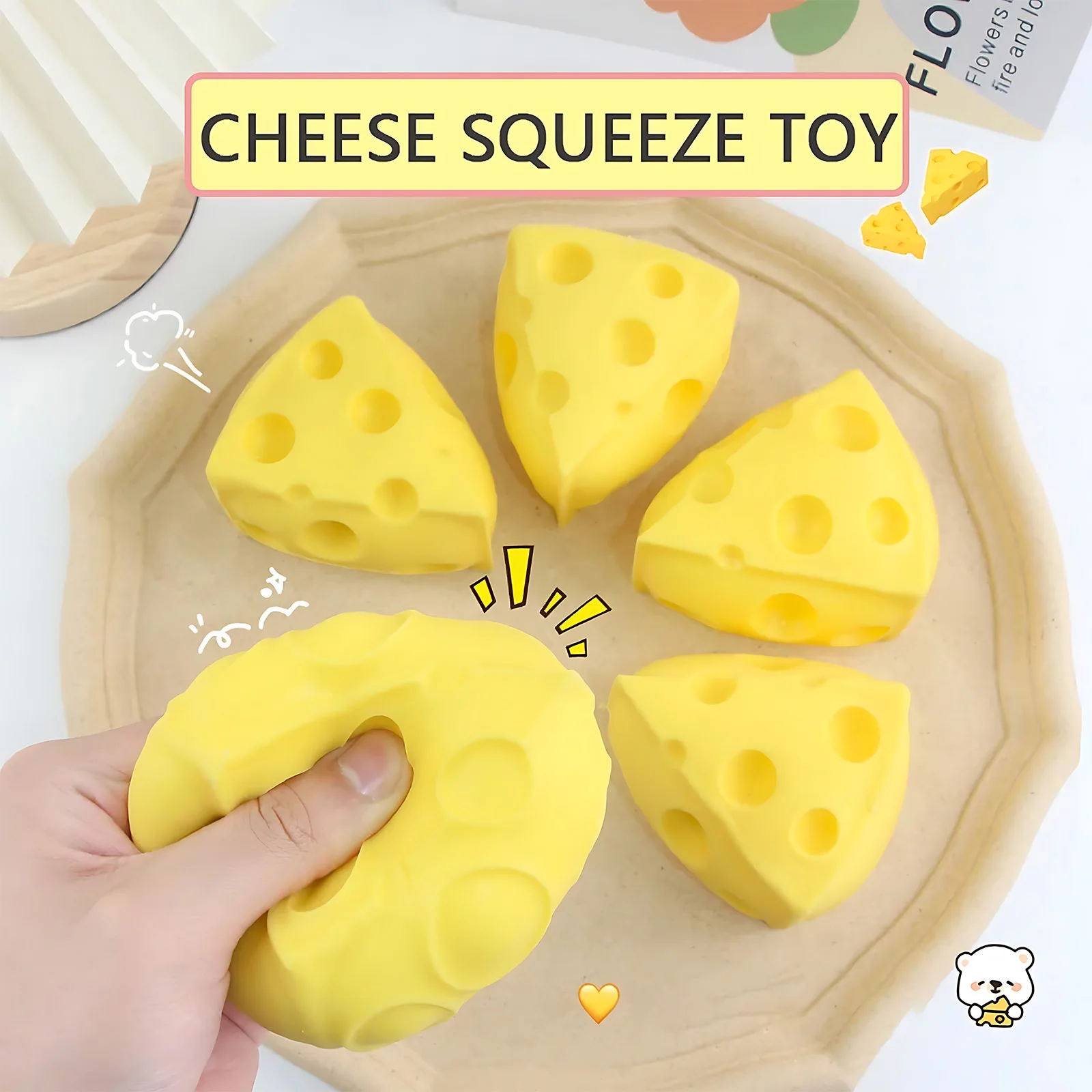 Squeeze-Cheese-Fidget-Toy-Stress-Relief-Plush-Squeeze-Cheese-Autism ...