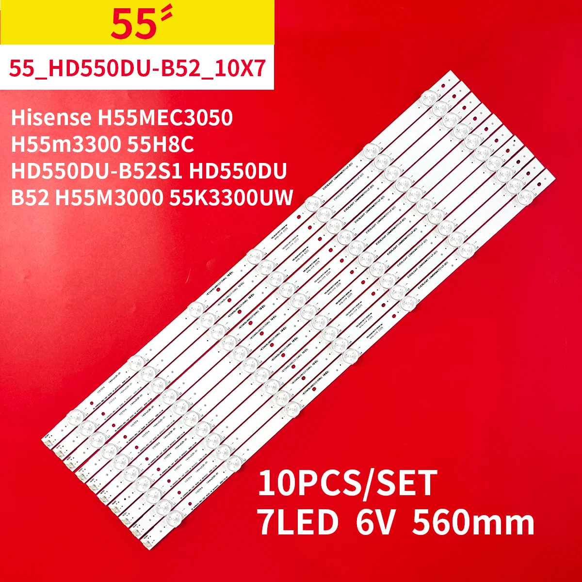 Original-10Pcs-Set-LED-Backlight-Strips-for-HISENSE-55-TV-H55MEC3050 ...