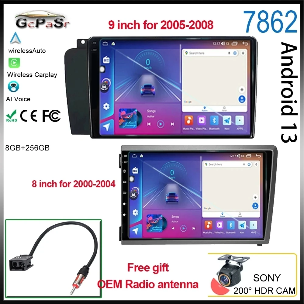 Android-For-Volvo-XC70-V70-S60-2000-2009-Autoradio-CarPlay-Auto ...