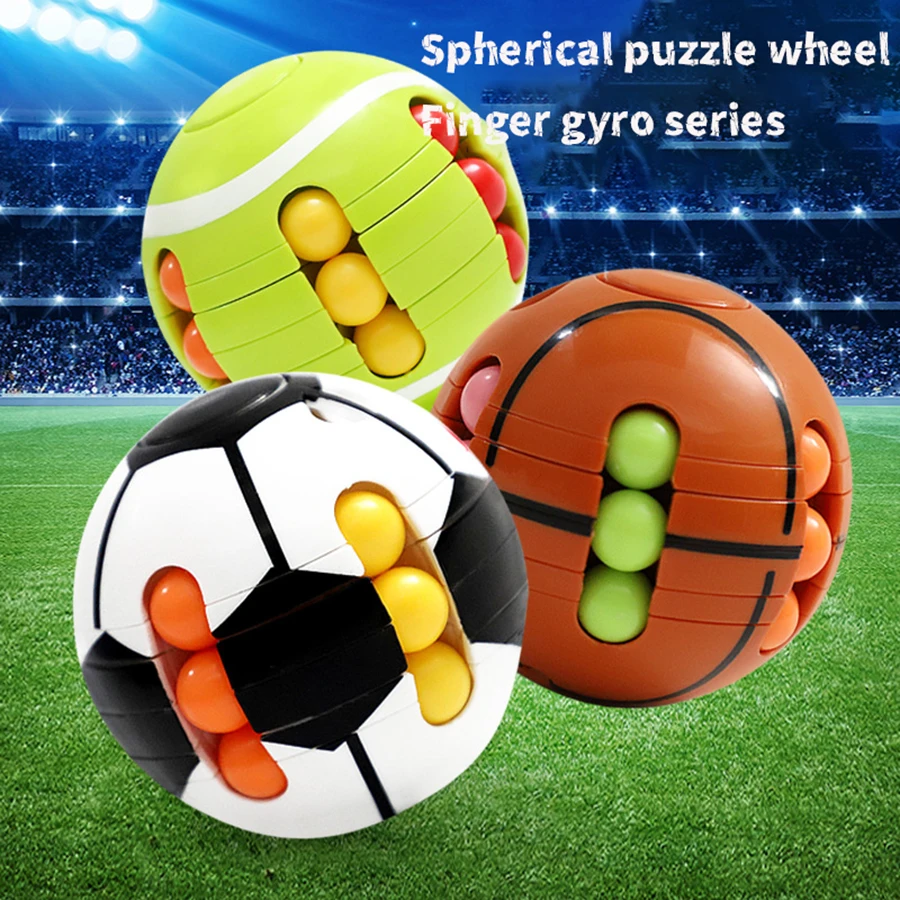 Fingertip gyro cube magic bean multi-headfinger gyro rotationanti ...
