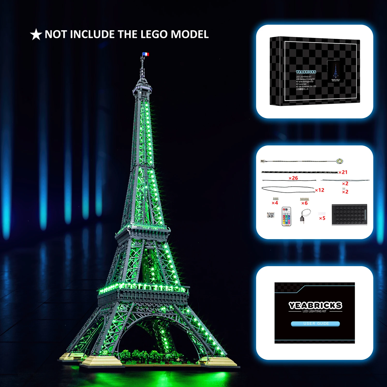 JOY-MAGS-Led-Light-Kit-for-10307-Eiffel-Tower-Building-Blocks-Set-NOT ...