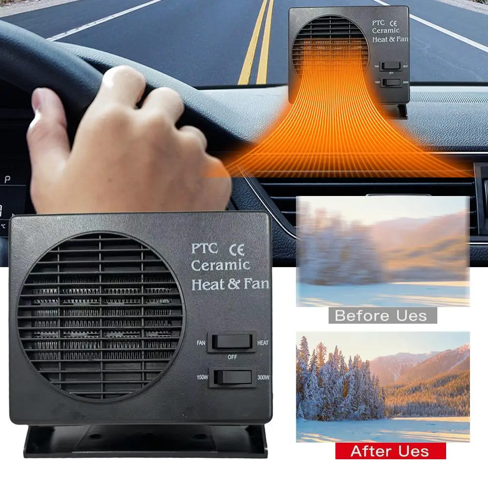 Portable 12V Car Fan 150W 300W Ceramic Auto Car Truck Warmer Heater ...