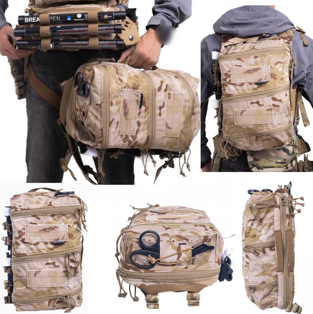 SS Style Compact Dual Shoulder Commuting Medical Bag Backpack First Aid ...