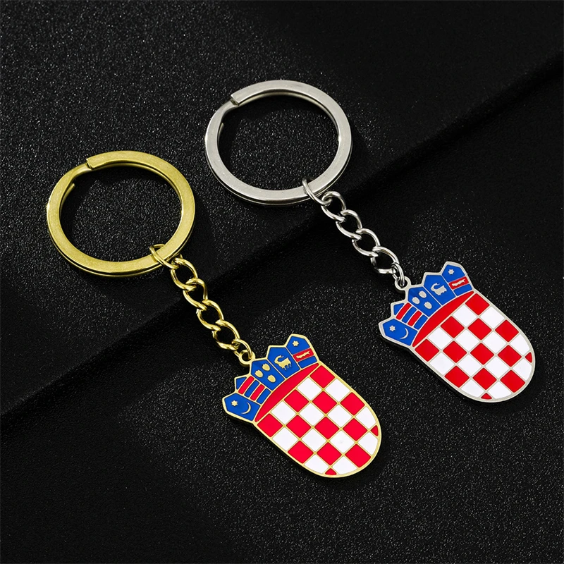 Croatia-Enamel-Flag-Pendant-Keychain-Stainless-Steel-for-Women-Men ...