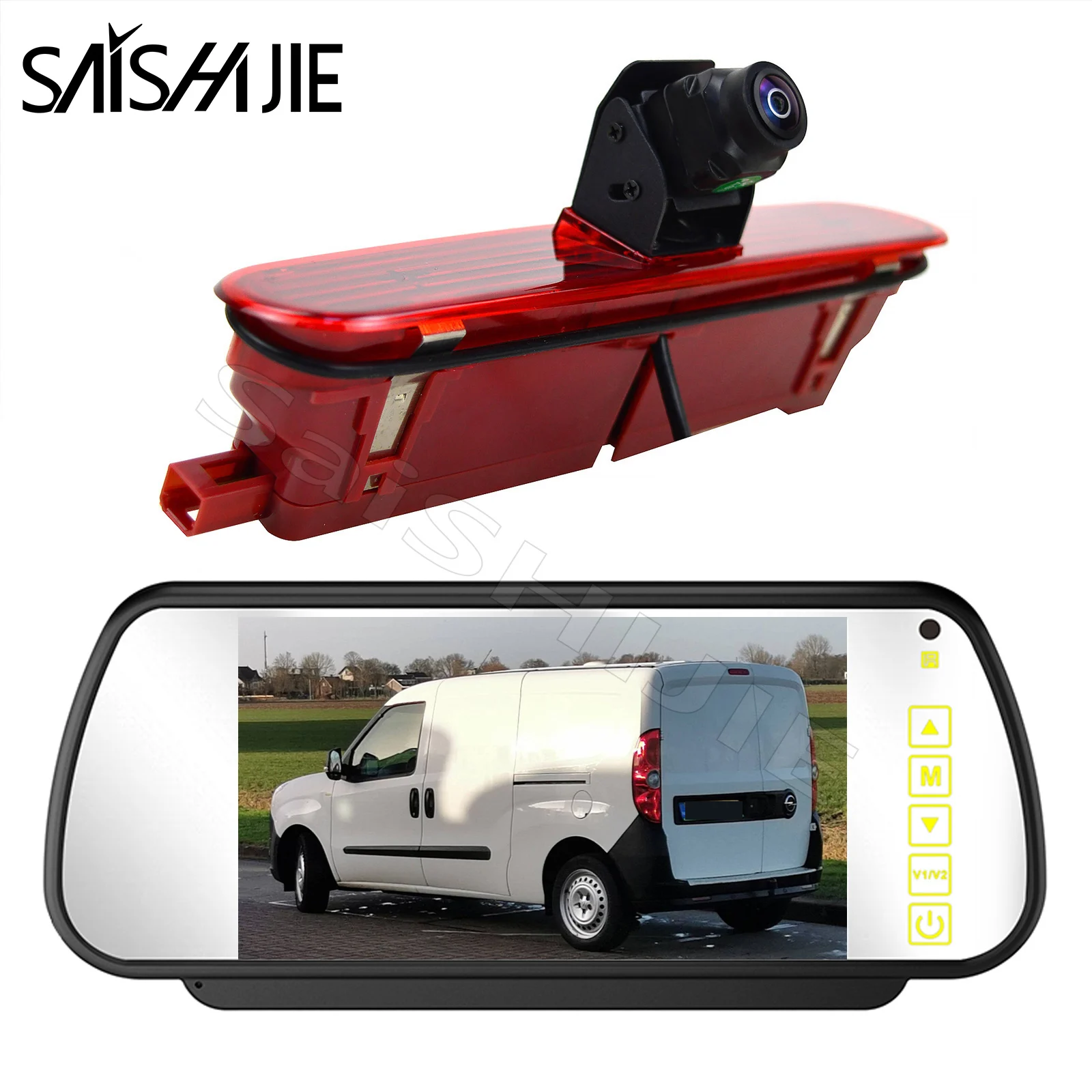 3rd-High-Brake-Light-Rear-View-Camera-with-7-Mirror-Monitor-for-Fiat ...
