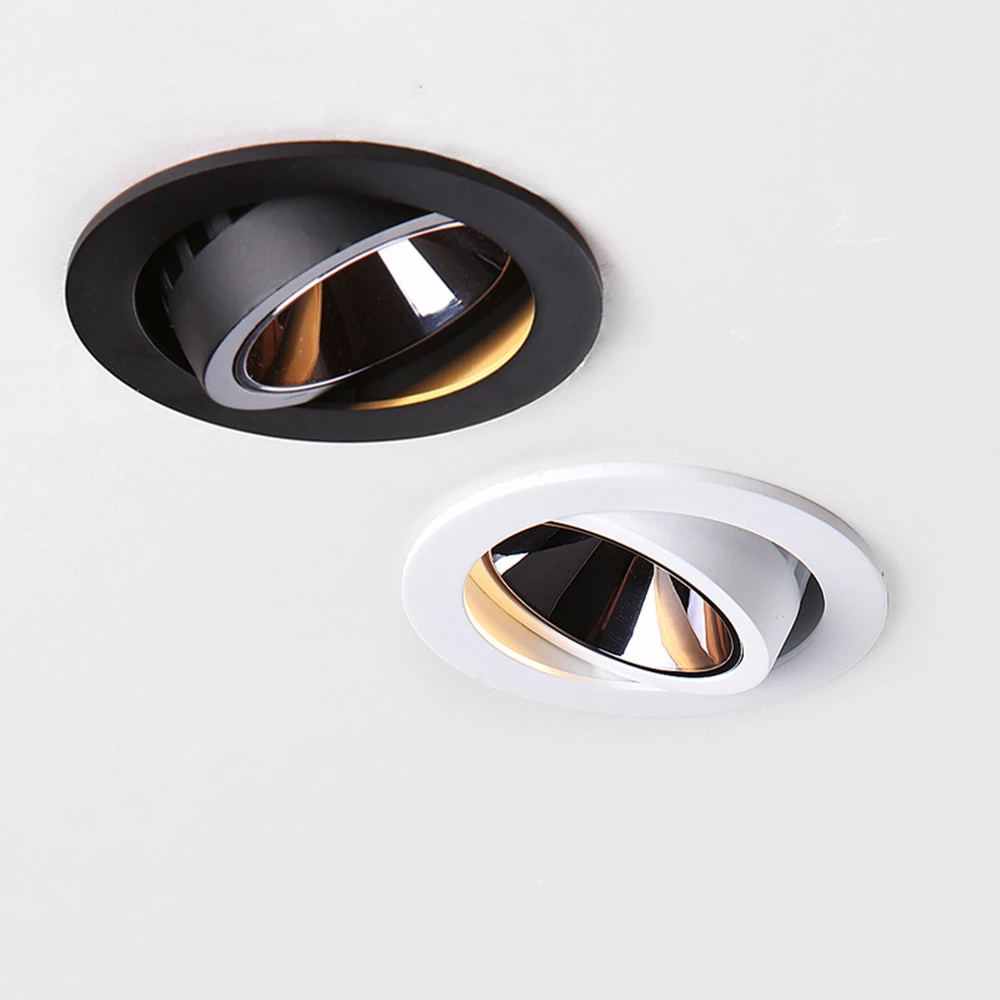 LED Recessed Downlights Anti-glare Angle Adjustable 7W 12W AC85-265V ...