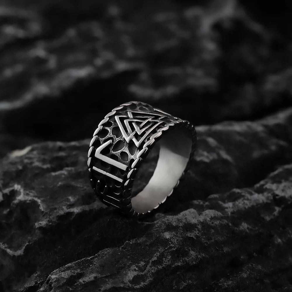 Anillo-de-mitolog-a-n-rdica-para-hombre-Vikingo-Guerrero-signo-de-Odin ...