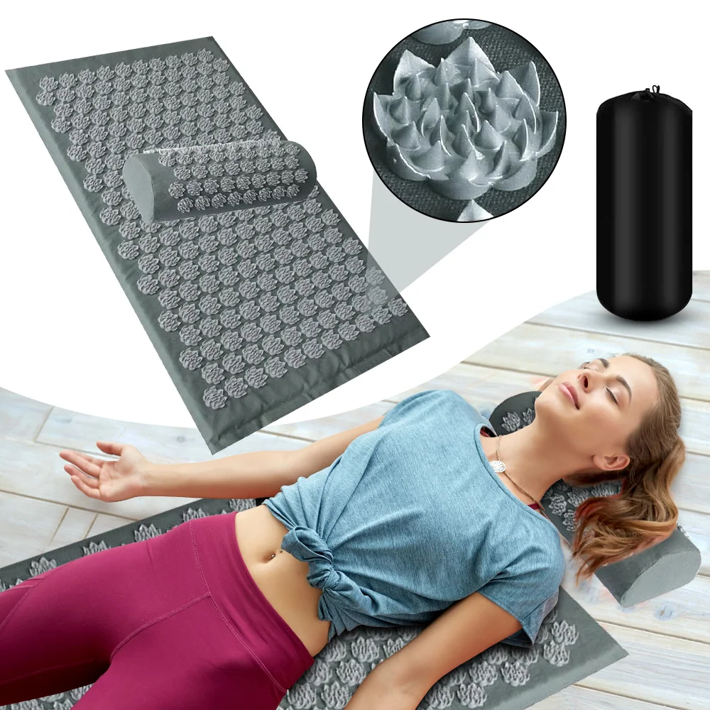 Massage Cushion Yoga Acupressure Mat Acupuncture Massage Mat Relieve ...