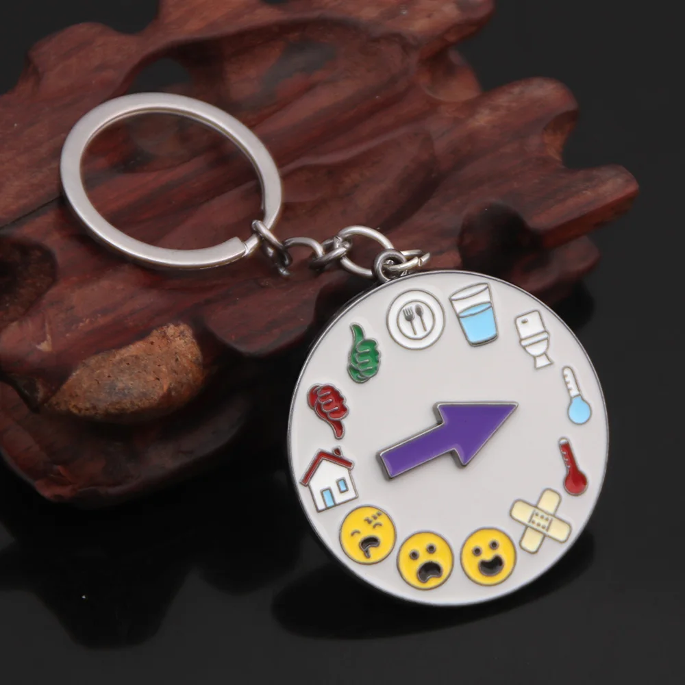 Nonverbal-Communication-Spinning-Keychain-Interactive-Mood-Expressing ...
