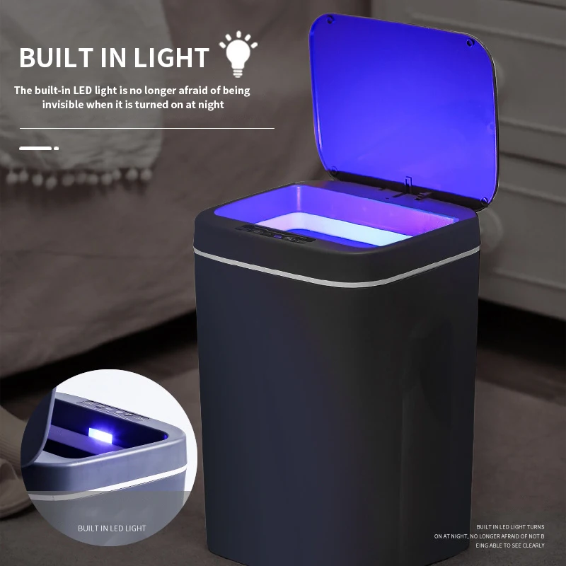 18L Intelligent Induction Trash Can Automatic Multi-function Electric ...