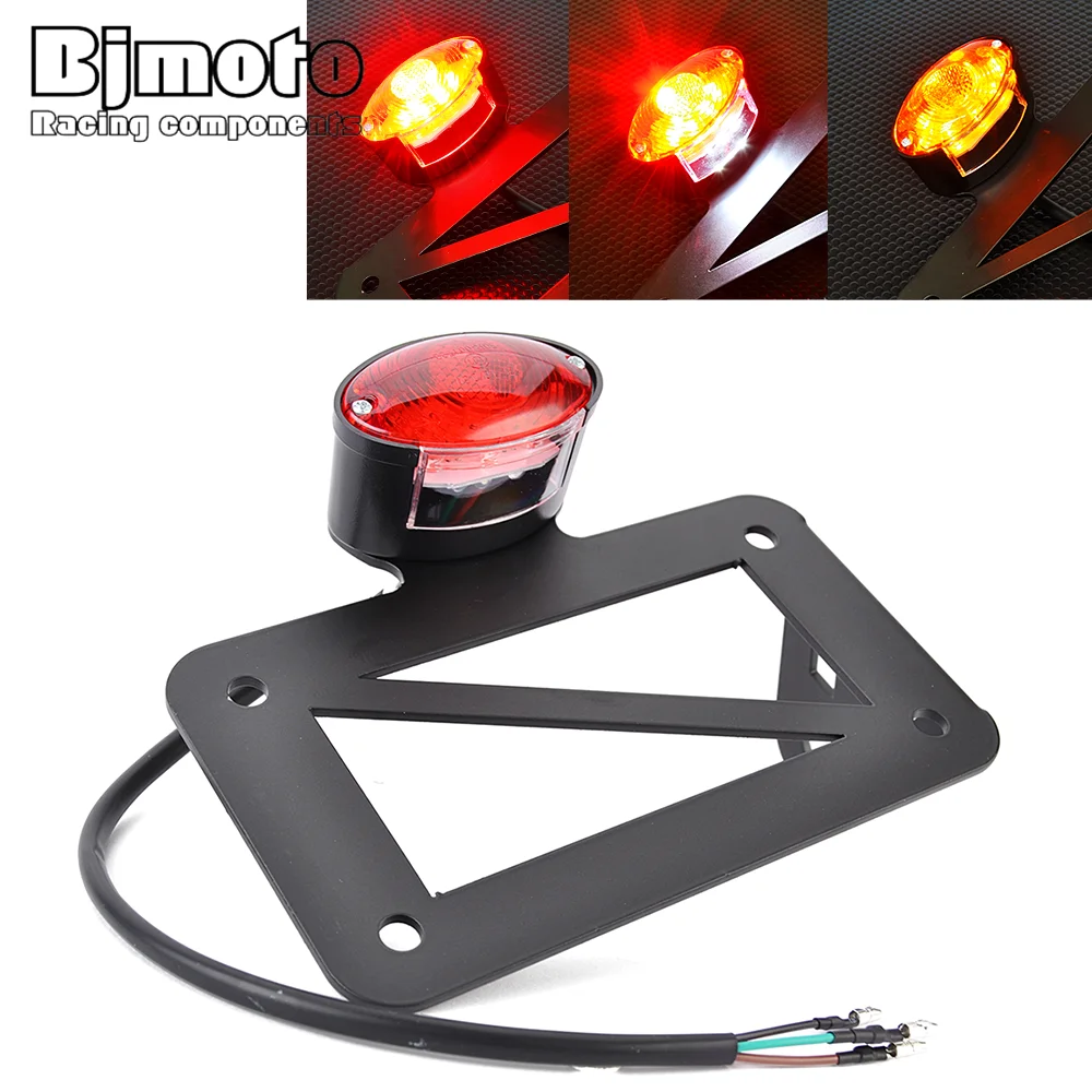 Universal-Motorcycle-Tail-Light-Side-Mount-License-Plate-Bracket-LED ...