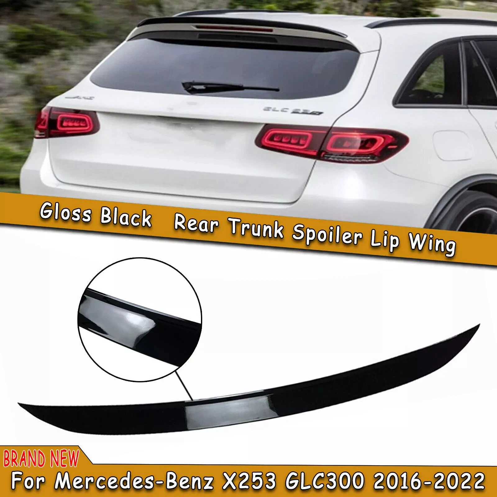 Car-Rear-Trunk-Roof-Spoiler-Tail-Wings-For-Mercedes-Benz-GLC-X253 ...
