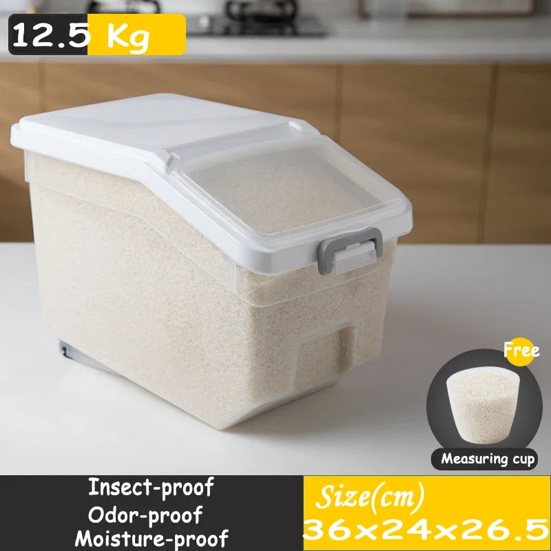 12-5-Kg-Rice-Storage-Box-Dispenser-Cereals-Storage-Jar-Pet-Food ...