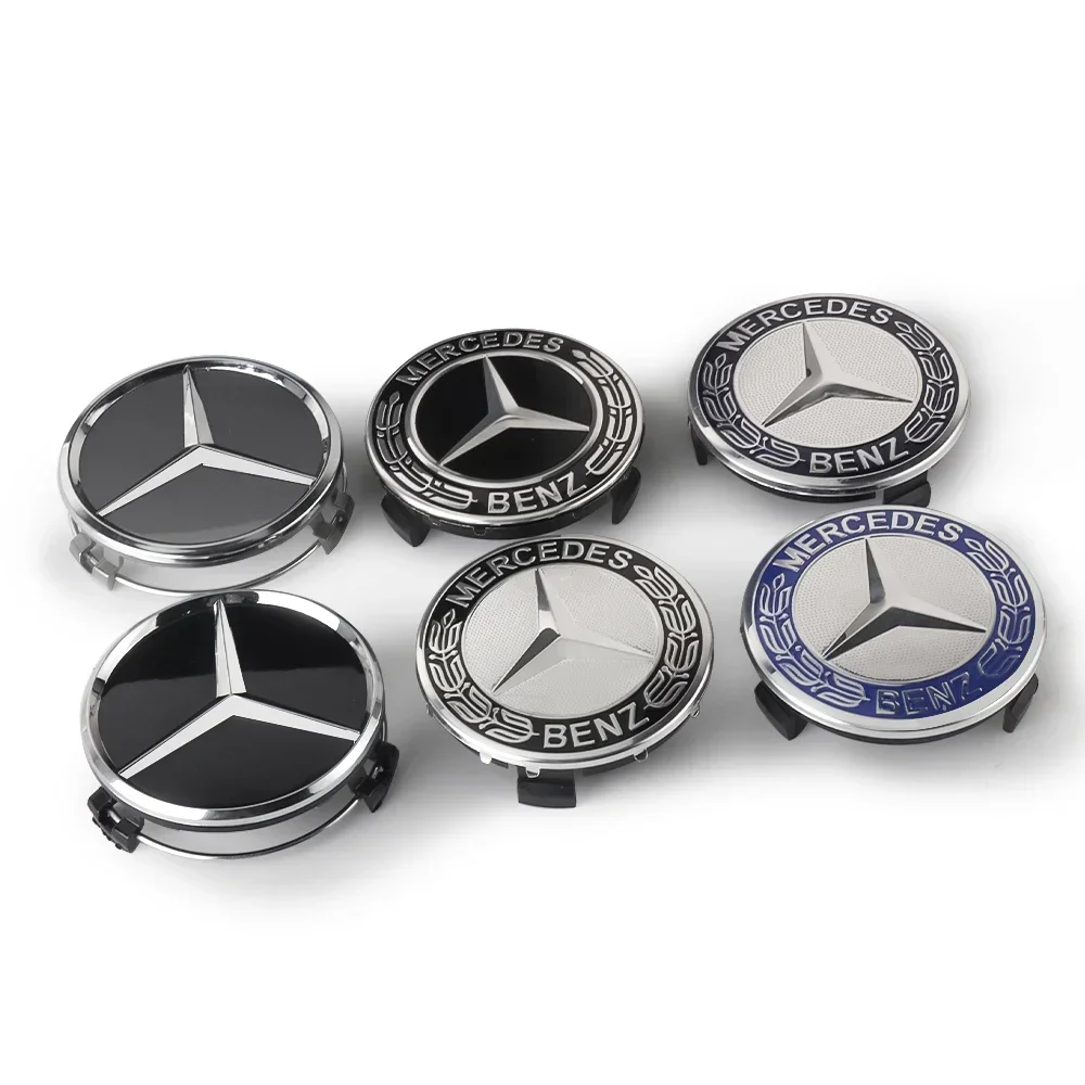 Carro-Roda-Centro-Cap-Hub-Covers-Badge-Acess-rios-Mercedes-Benz-AMG-C-E ...
