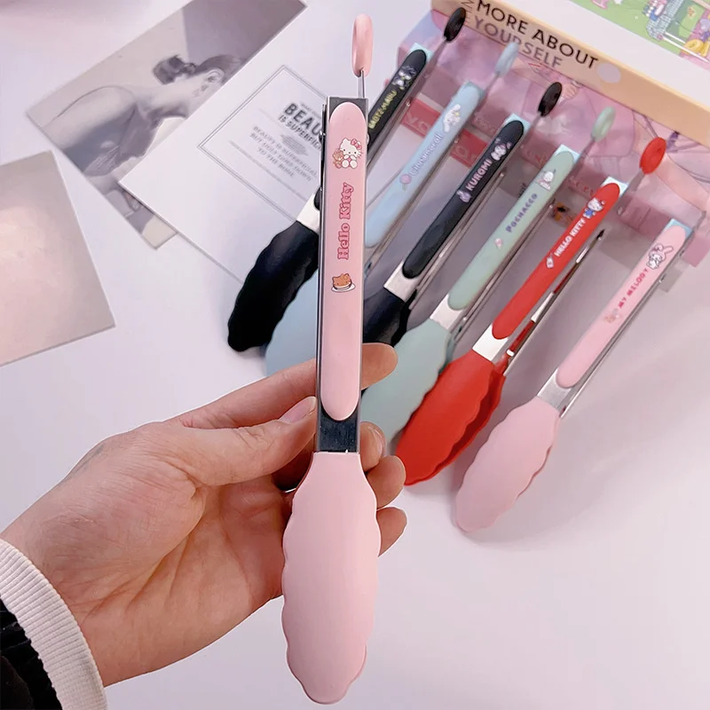 Sanrio-Kawaii-Hello-Kitty-Barbecue-Tongs-My-Melody-Cinnamoroll-Cartoon ...