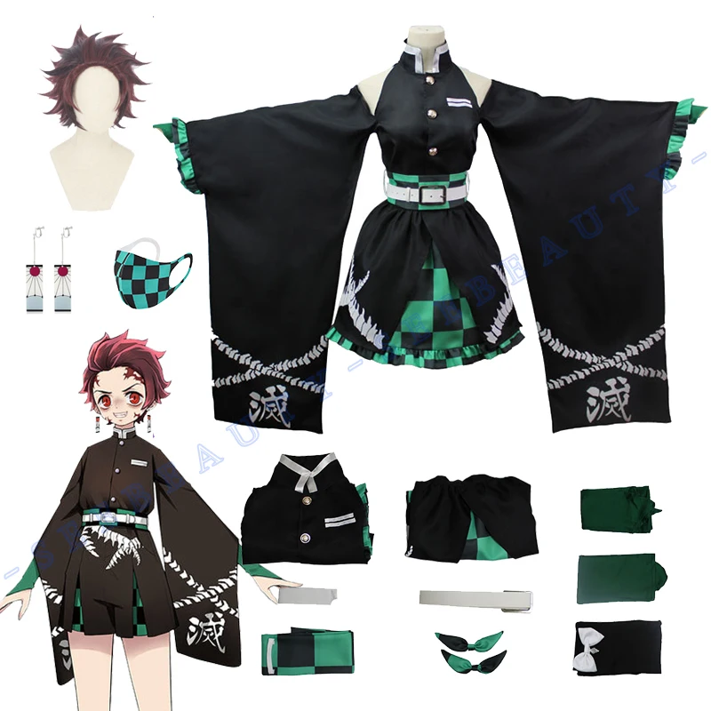Kimetsu-no-Yaiba-Tanjiro-Kamadou-Female-Dress-Anime-Demon-Slayer-Sumiko ...