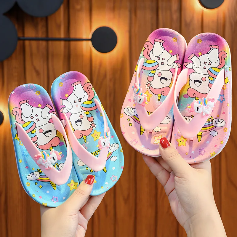 Unicorn-Kids-Slippers-Summer-Beach-Shoe-Anti-Slip-Girl-Sandals-Princess ...