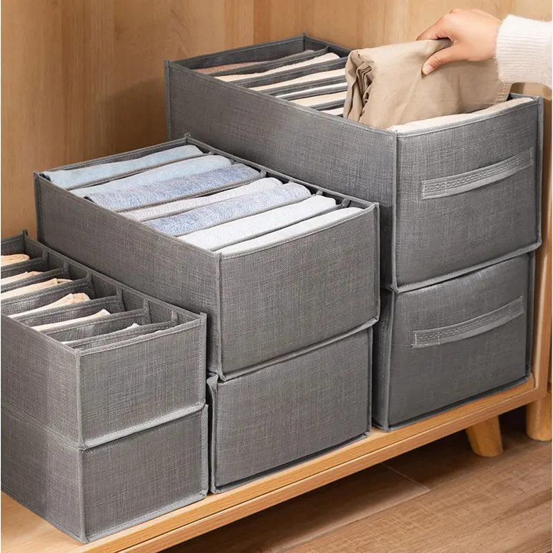 Jeans-Clothes-Storage-Box-Organizer-Basket-Dormitory-Wardrobe-Drawer ...