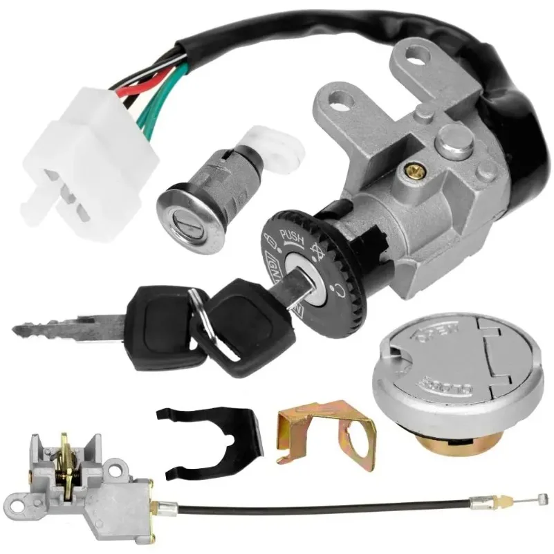 GY6 49cc 50cc Ignition Switch Key Lock Gas Tank Cap Set for TaoTao Maui ...