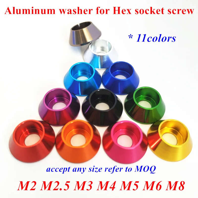 5pcs-10pcs-aluminum-cap-head-cone-washer-M2-M2-5-M3-M4-M5-M6-M8 ...