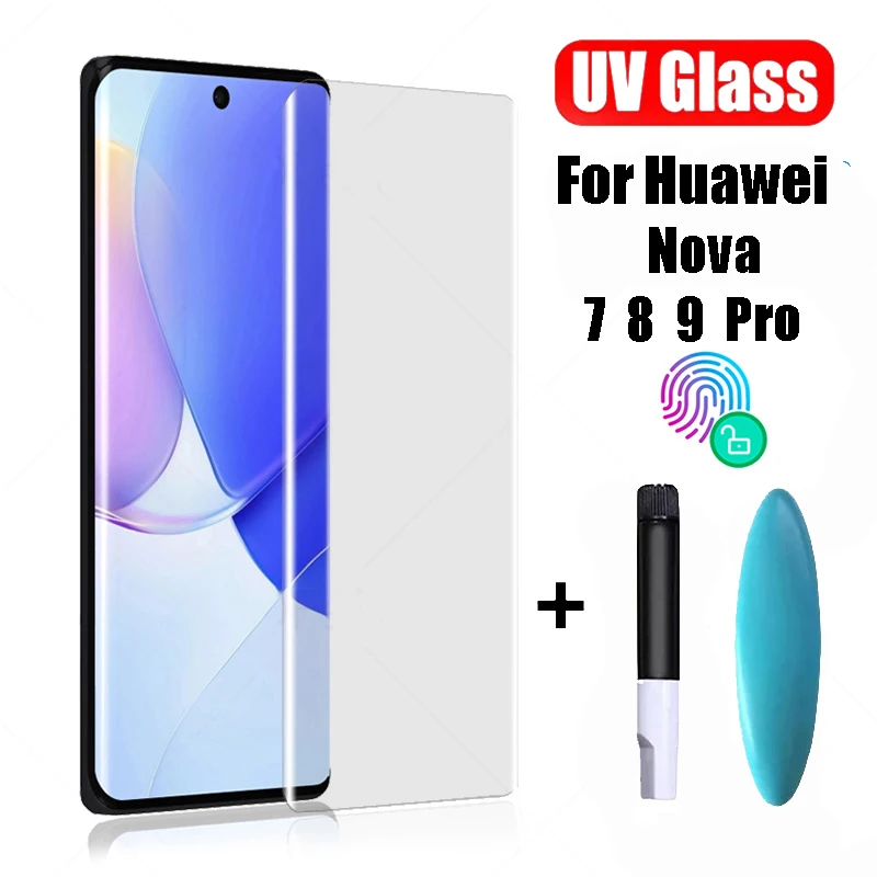 UV-HD-Curved-Full-Glue-Tempered-Glass-For-Huawei-Nova-7-8-9-Pro-Screen ...