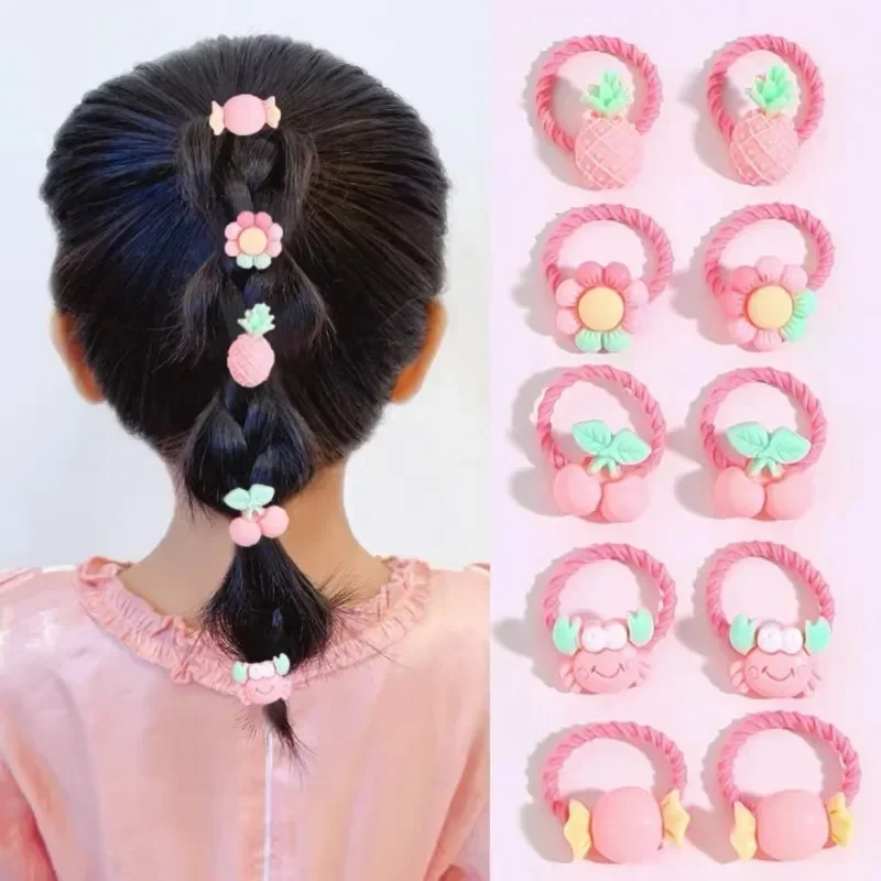 10pcs-Children-s-Rubber-Band-Does-Not-Hurt-The-Hair-Elastic-Good-Girl ...