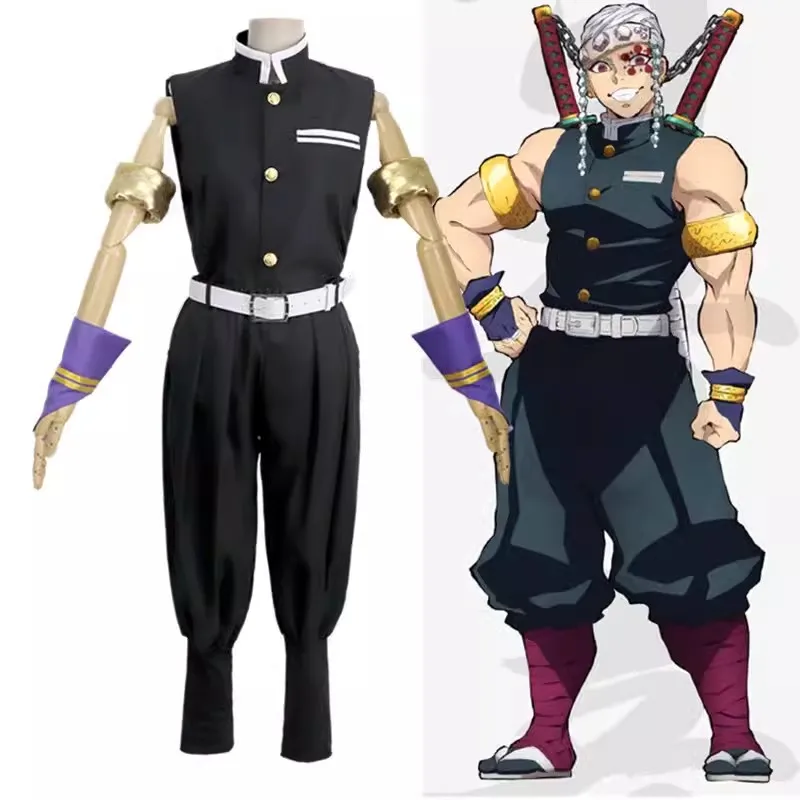 Anime-Demon-Killer-2-Kimetsu-no-Yaiba-Uzui-Tengen-Wig-Cosplay-Headwear ...