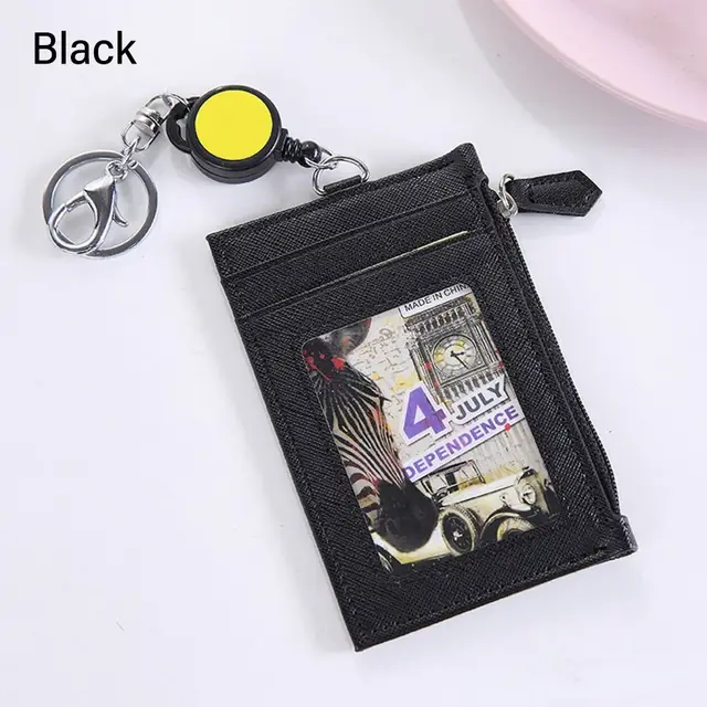 Multifunctional PU Leather Card Cover Case Staff Work Card Holder With ...