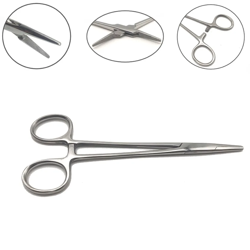 Stainless-Steel-Surgical-Suture-Needle-Holding-Forceps-Suture-Clamp-12 ...