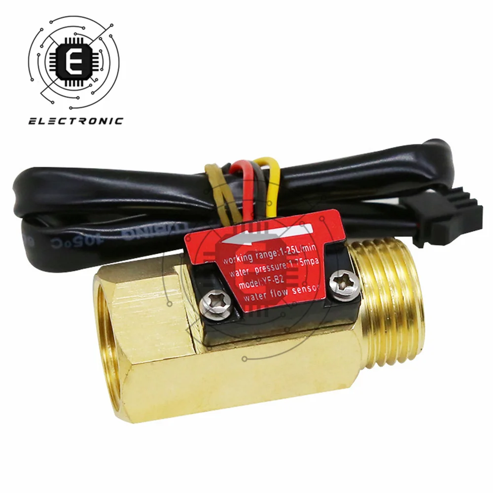 YF-B2-Hall-Effect-Flow-Sensor-Water-1-25L-min-BSP-G1-2-Threaded-End ...