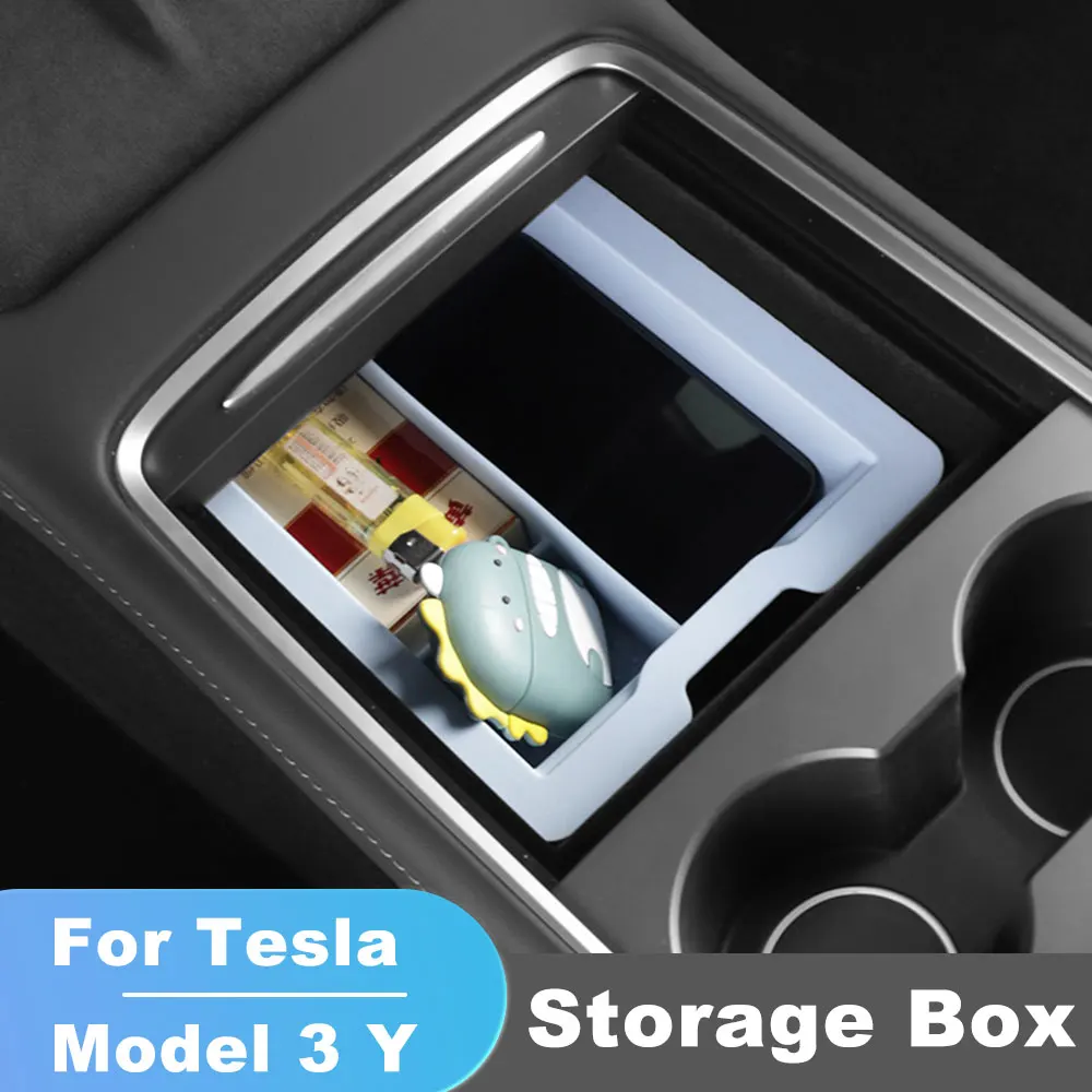 Double-Storage-Box-For-Tesla-Model-3-Y-2021-2022-2023-Model3-ModelY ...