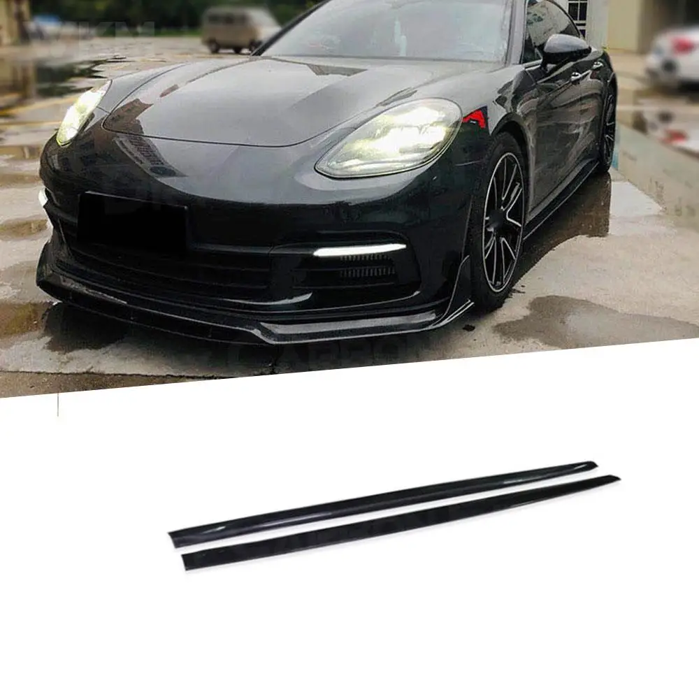 2Pcs Carbon Fiber / FRP Side Skirts Aprons For Porsche Panamera 971 ...