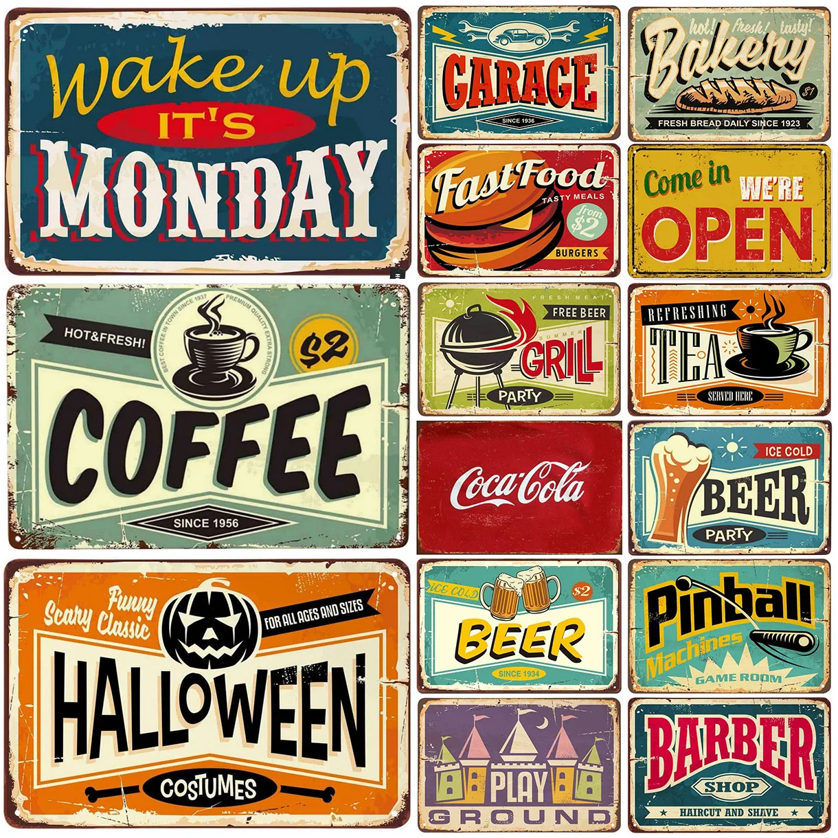 Letreros-de-hojalata-de-Metal-Vintage-decoraci-n-de-pared-p-ster-de ...