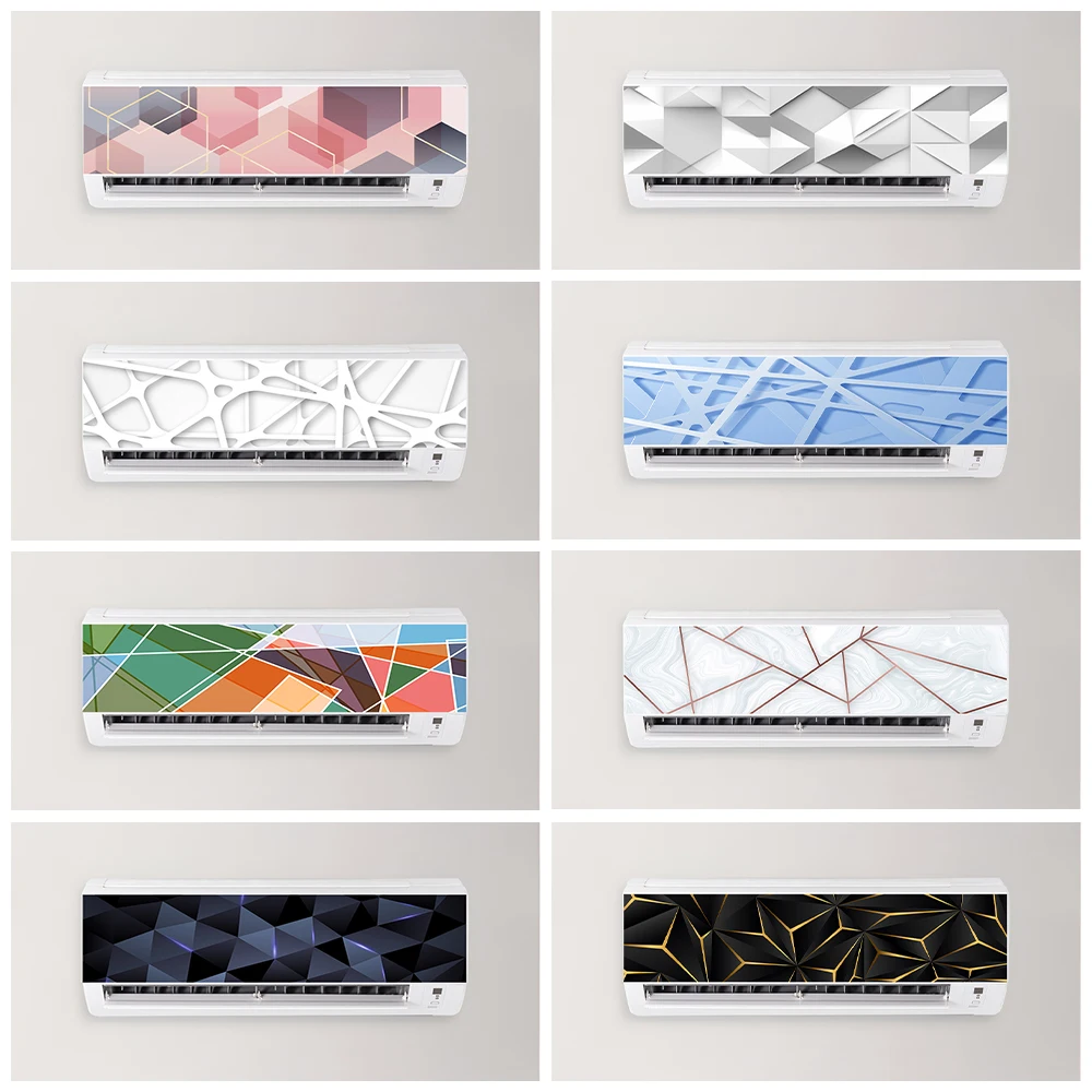 3D-Vision-Geometric-Design-Decals-Air-Conditioner-Panel-Sticker-Home ...