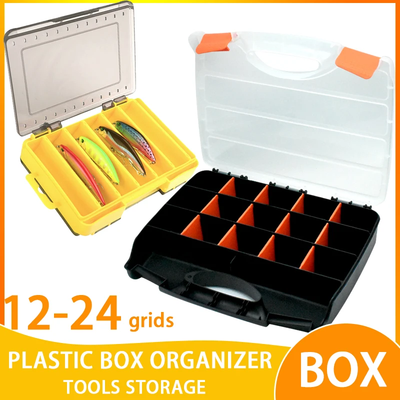 Fishing Organizer Boxes Tackle Bait Plastic Storage Fisherman Fishing ...