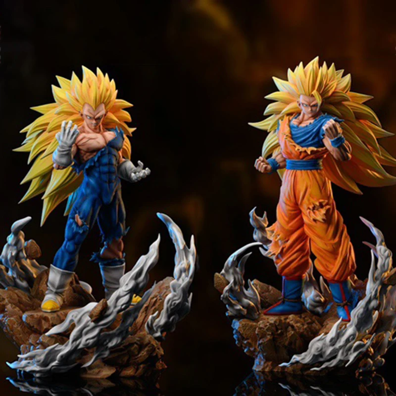 39cm Dragon Ball Z Figure GK Kylin SSJ3 Vegeta Son Goku Action Figures ...