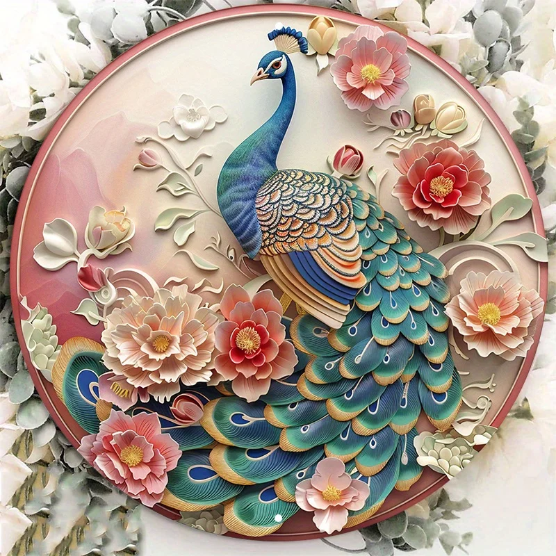 Letrero-de-decoraci-n-de-pared-de-pavo-real-de-Metal-colgador-de-puerta ...