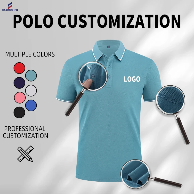 Custom-High-Quality-195g-Polyester-Casual-Polo-Shirts-Mens-And-Womens ...