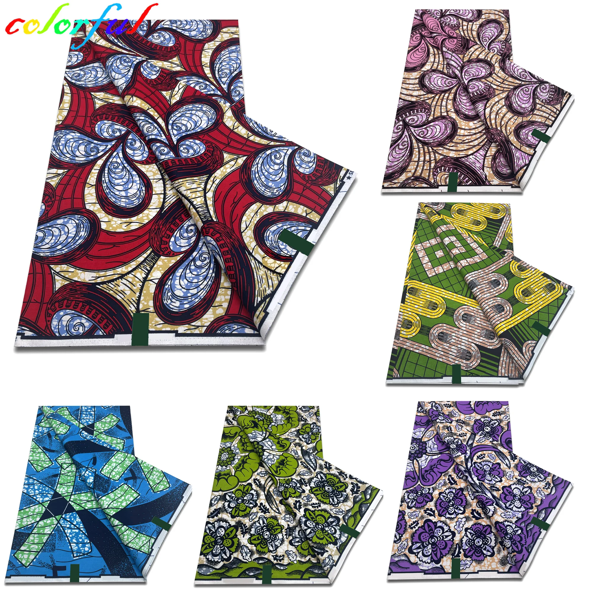 6-yards-African-Super-Batik-Wax-fabric-Guaranteed-Veritable-wax-African ...