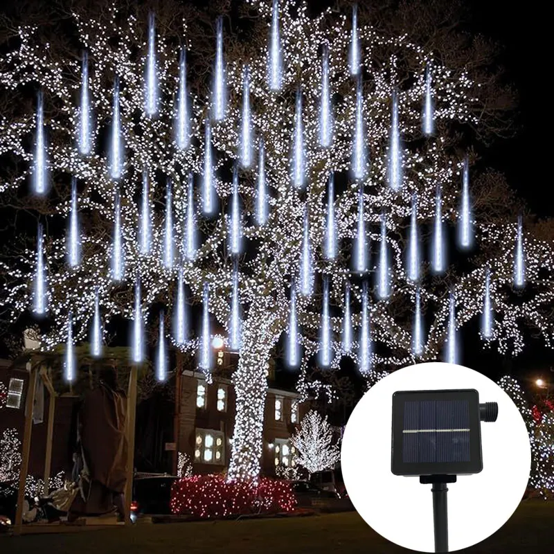 Meteor-Shower-LED-String-Lights-Solar-Lights-Street-Garland-Christmas ...